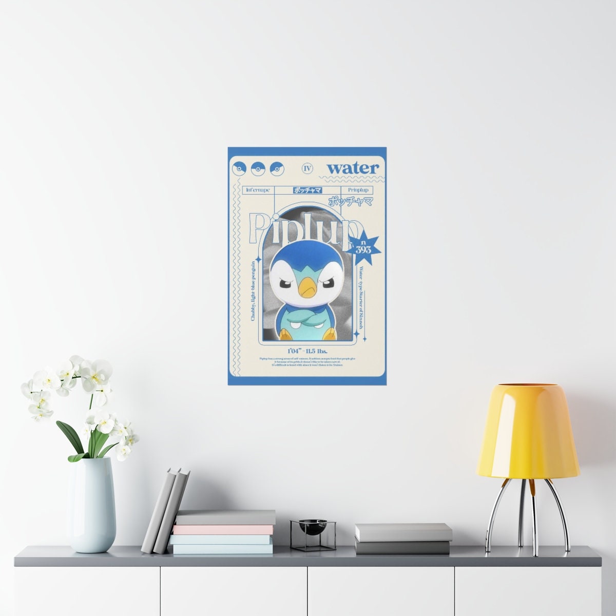 Piplup | Pokemon Poster | Anime | Wall Art | Canvas | Print | Decor - Etsy