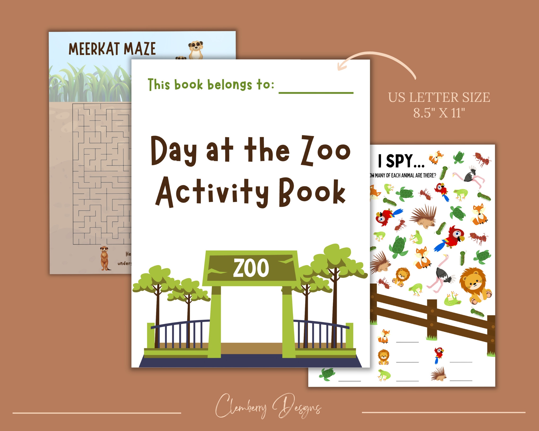 Zoo Activity Book for Kids, Zoo Animal Word Games and Activities, Zoo ...