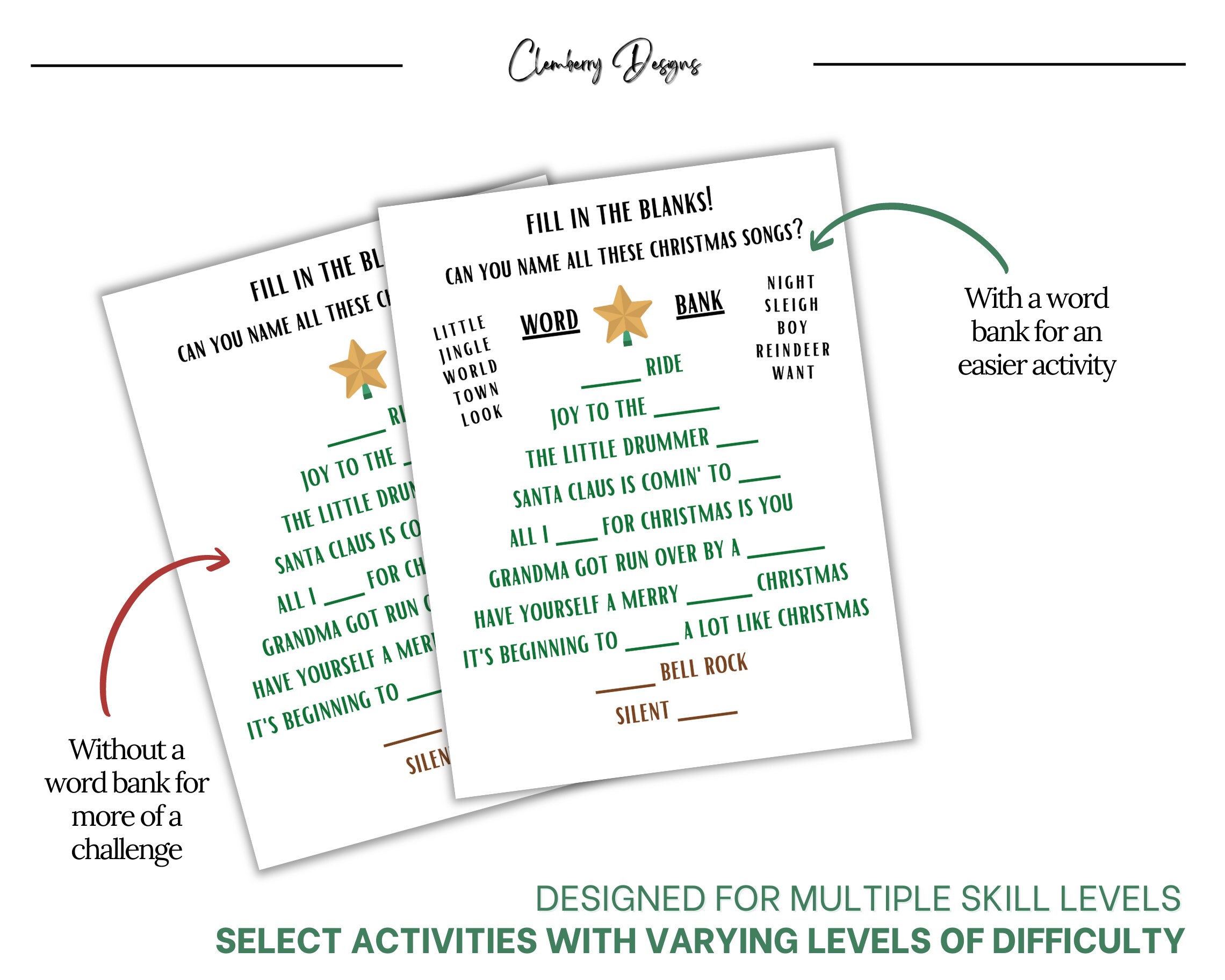 Christmas Activity Book Printable, Children's Games, Puzzles, and ...