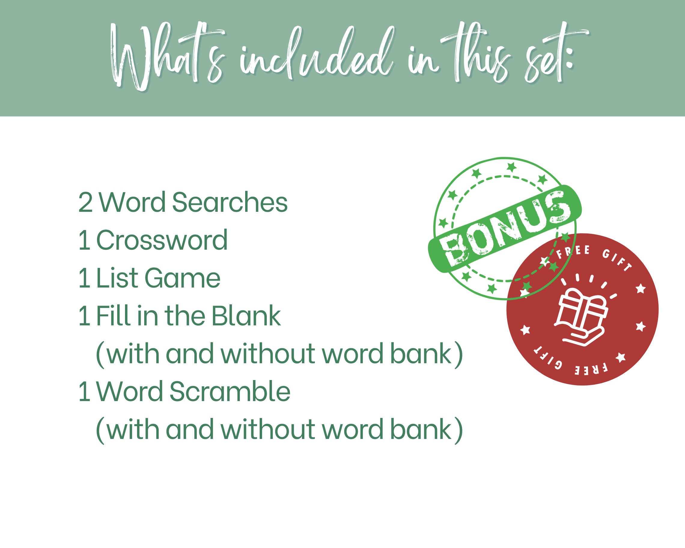 Christmas Word Game Bundle, Printable Word Games for Kids, Activity ...