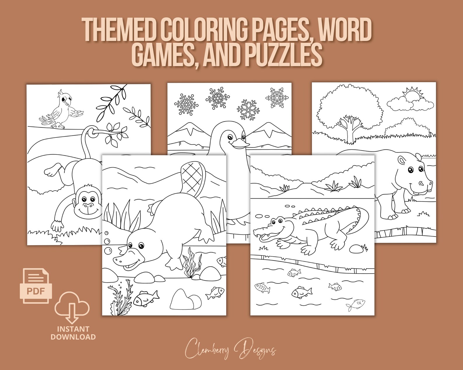 Zoo Activity Book for Kids, Zoo Animal Word Games and Activities, Zoo ...