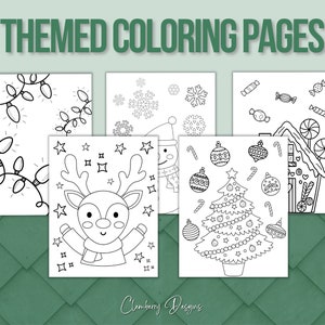 Christmas Coloring Page Bundle, Kids Coloring Pages, Printable Coloring ...