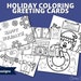Printable Holiday Cards, Coloring Cards for Kids, Printable Christmas ...