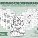 Christmas Coloring Page Bundle, Kids Coloring Pages, Printable Coloring ...