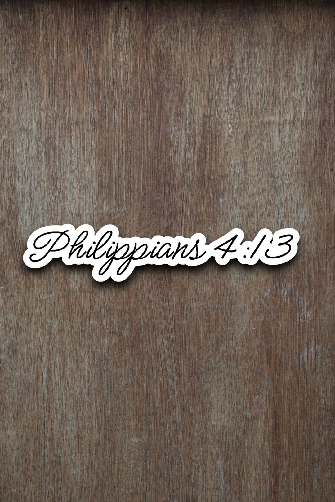 Philippians 4:13 Bible Verse Sticker | Inspirational Scripture Art ...