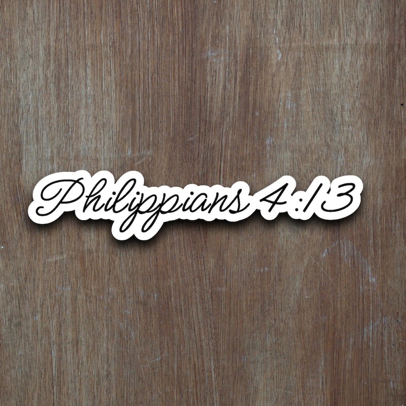 Philippians 4:13 Car Decal - Etsy