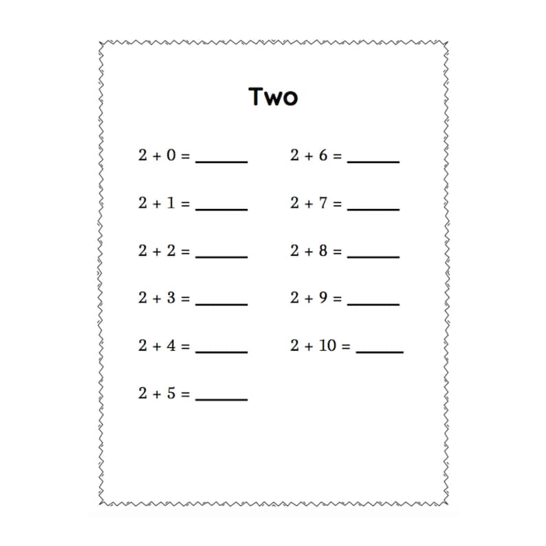 22 Printable Addition Math Worksheets With Answer Keys, Numbers 0-10 ...
