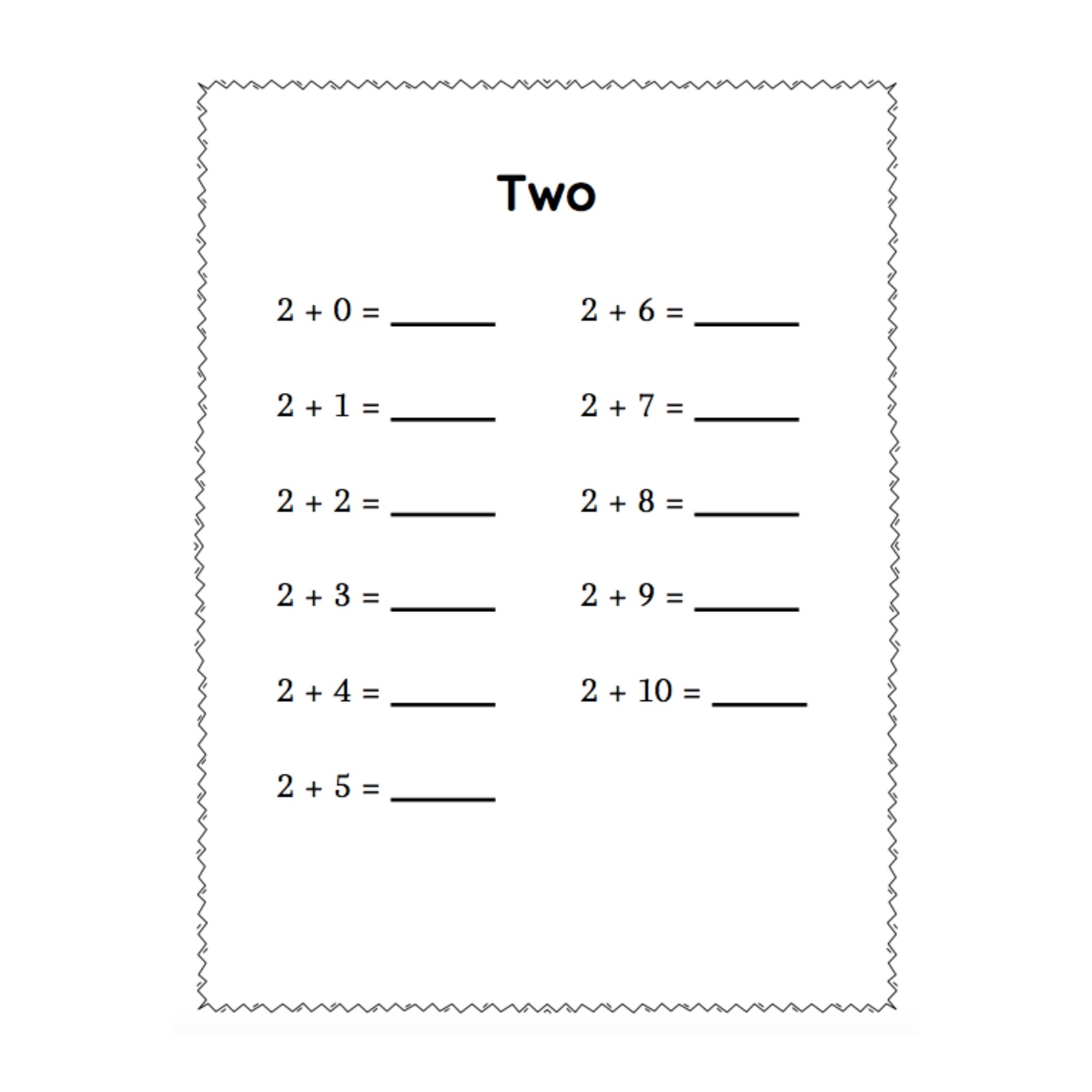 22 Printable Addition Math Worksheets With Answer Keys, Numbers 0-10 ...