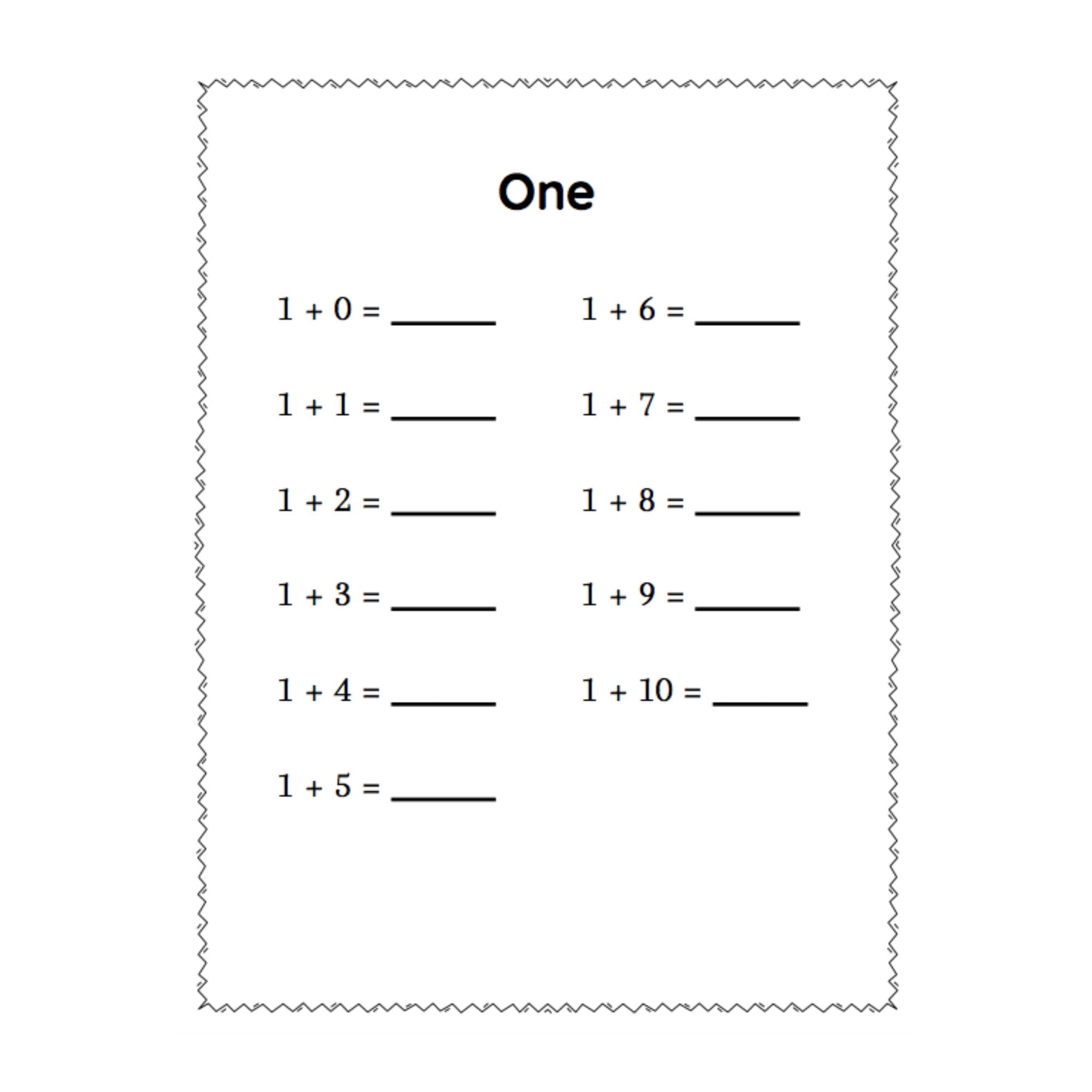 22 Printable Addition Math Worksheets With Answer Keys, Numbers 0-10 ...