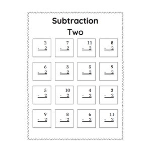 22 Printable Subtraction Math Worksheets With Answer Keys, Numbers 0-10 ...