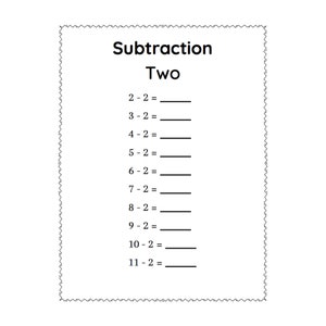 22 Printable Subtraction Math Worksheets With Answer Keys, Numbers 0-10 ...