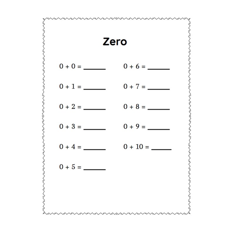22 Printable Addition Math Worksheets With Answer Keys, Numbers 0-10 ...