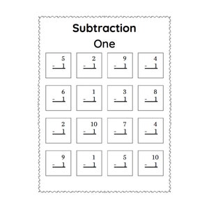 22 Printable Subtraction Math Worksheets With Answer Keys, Numbers 0-10 ...