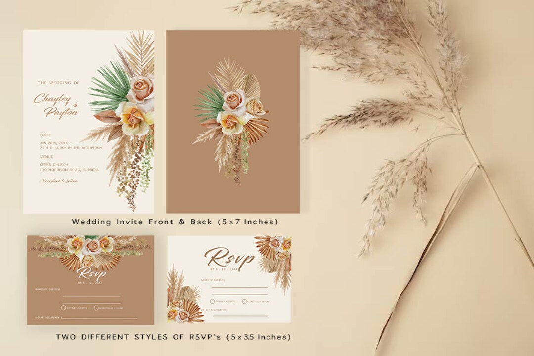 Beige, Barn House Wedding Invite Suite - Etsy