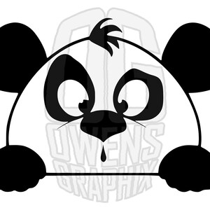 Panda Peeking SVG DXF PDF Jpg Png, Svg, Digital File, Cute, Crib ...
