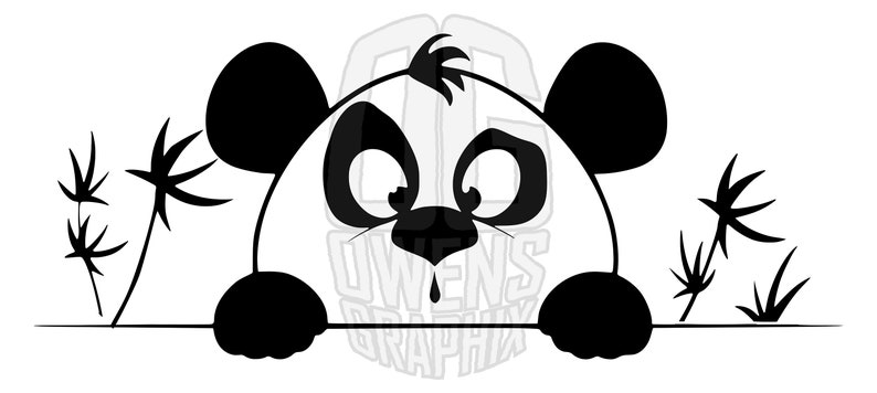 Panda Peeking SVG DXF PDF Jpg Png, Svg, Digital File, Cute, Crib ...