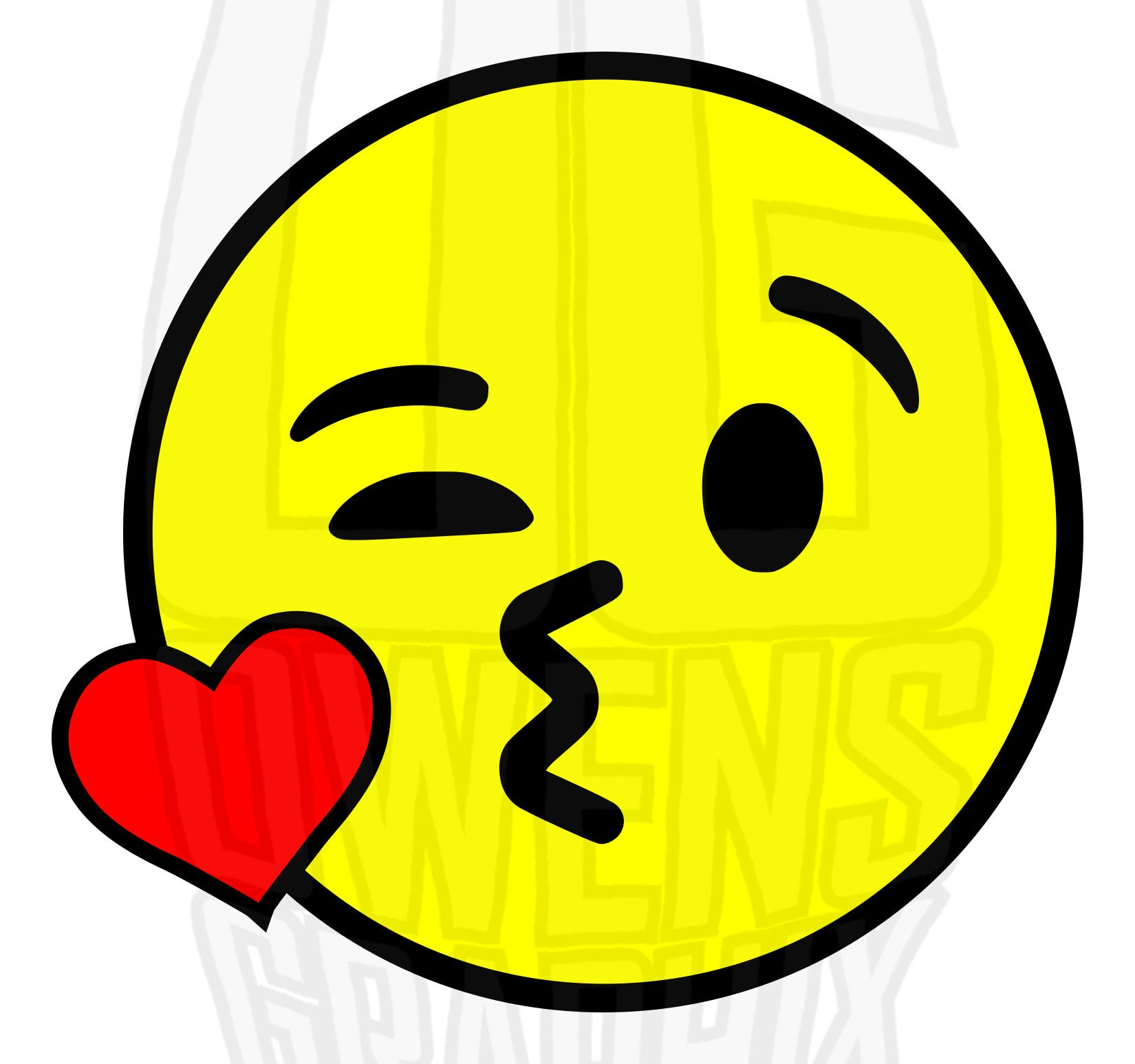 Kiss Face Emoji SVG DXF PDF Jpg Png, Svg, Digital File, Cute, Kissy ...