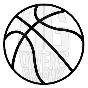 Basketball Outline Clipart SVG DXF PDF Jpg Png, Svg, Digital File ...