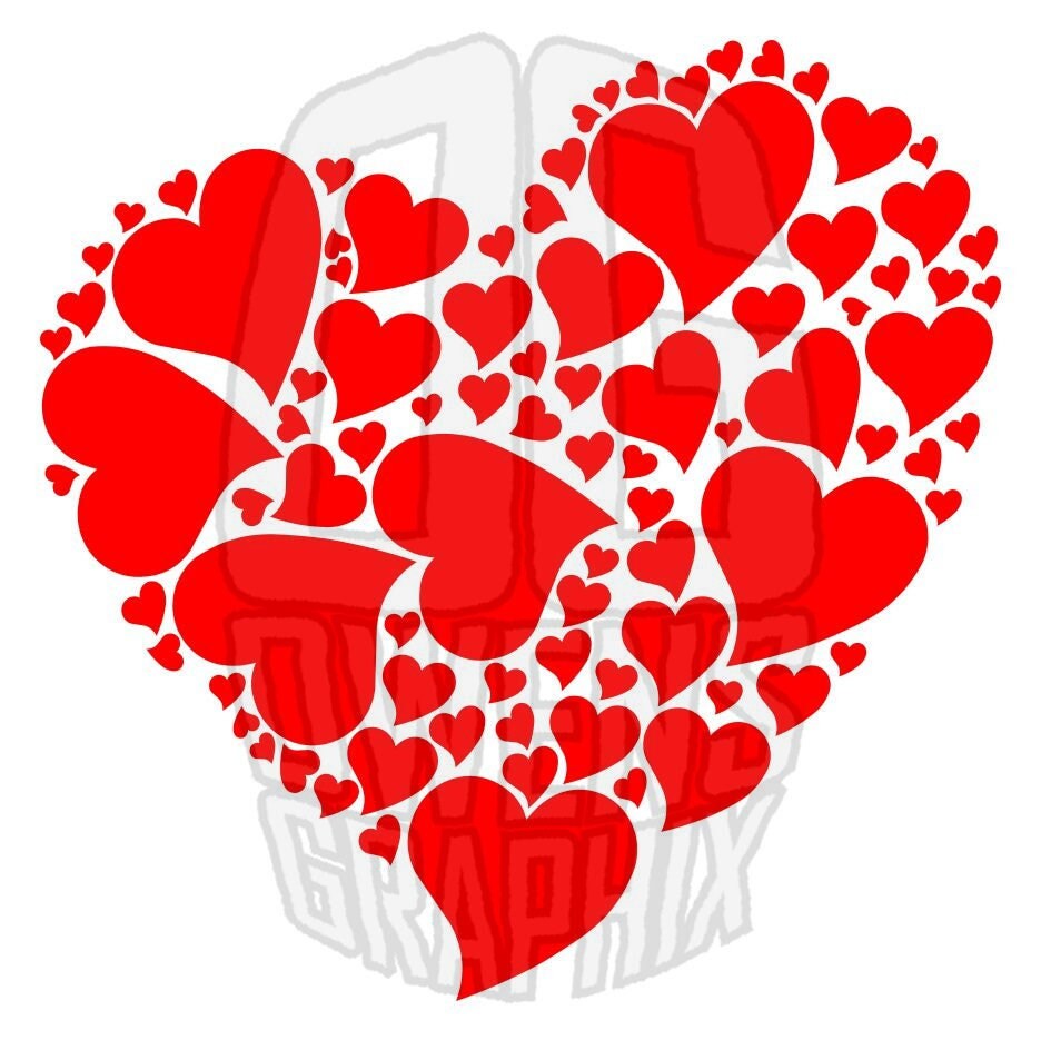 Heart of Hearts SVG DXF PDF Jpg Png, Valentine's Day Svg, Digital Files ...