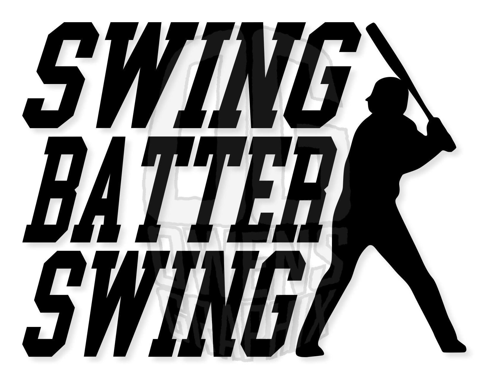 Swing Batter Swing SVG DXF PDF Jpg Png, Svg, Digital File, Sports ...