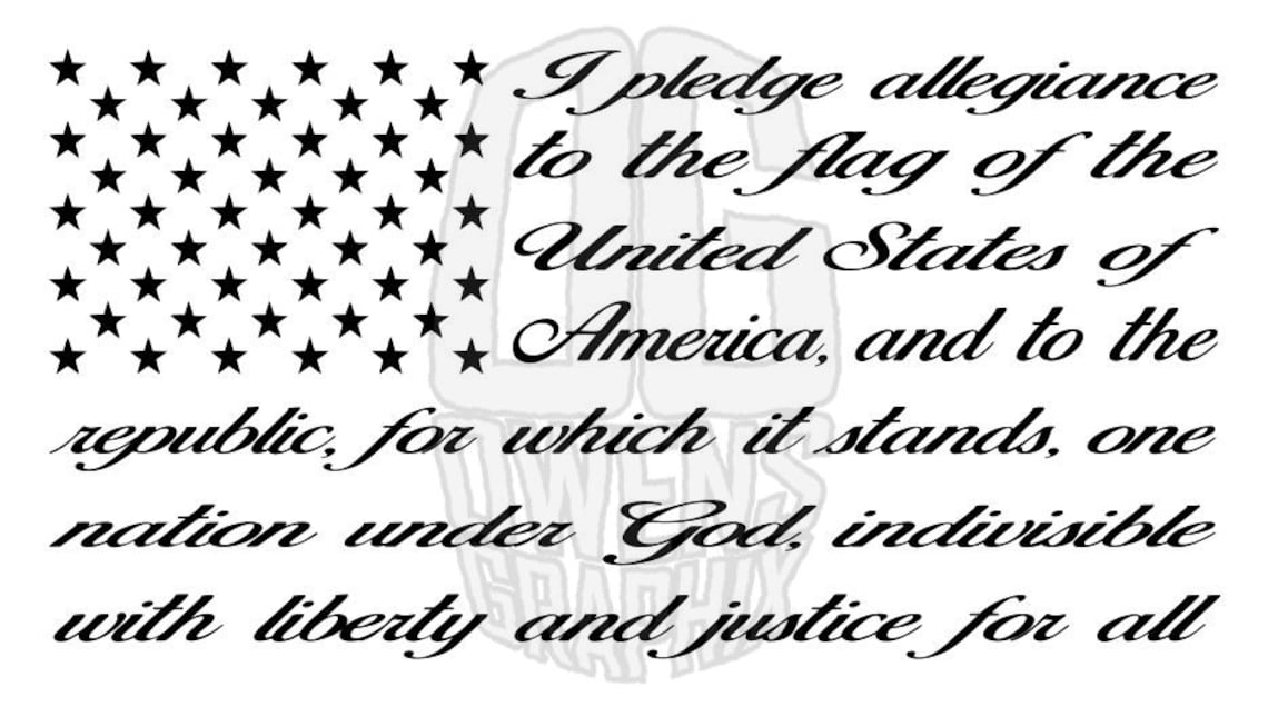 Pledge of Allegiance Flag SVG DXF PDF Jpg Png, Patriotic Svg, Digital ...