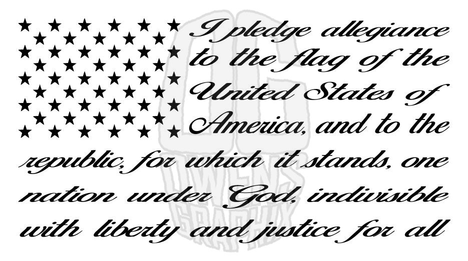 Pledge Of Allegiance Flag Svg Dxf Pdf Png Patriotic Svg Digital