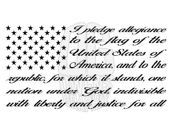 Pledge of Allegiance Flag SVG DXF PDF Jpg Png, Patriotic Svg, Digital ...