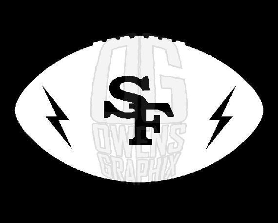 Salt Fork Storm Football Outline SVG DXF PDF Jpg Png, Svg, Digital File ...