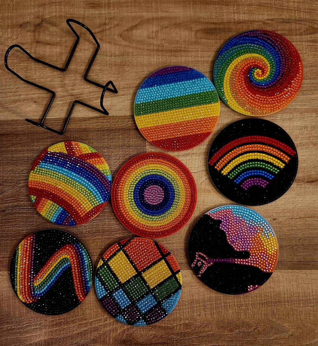 Finished Diamond Art - LGBTQ+ Pride Coasters (8 Coasters) - Etsy