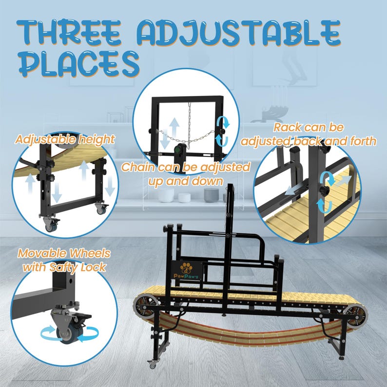 Pawpaw’s Dog Treadmill for Large Dogs, Medium Dogs. Dog Pacer Treadmill ...