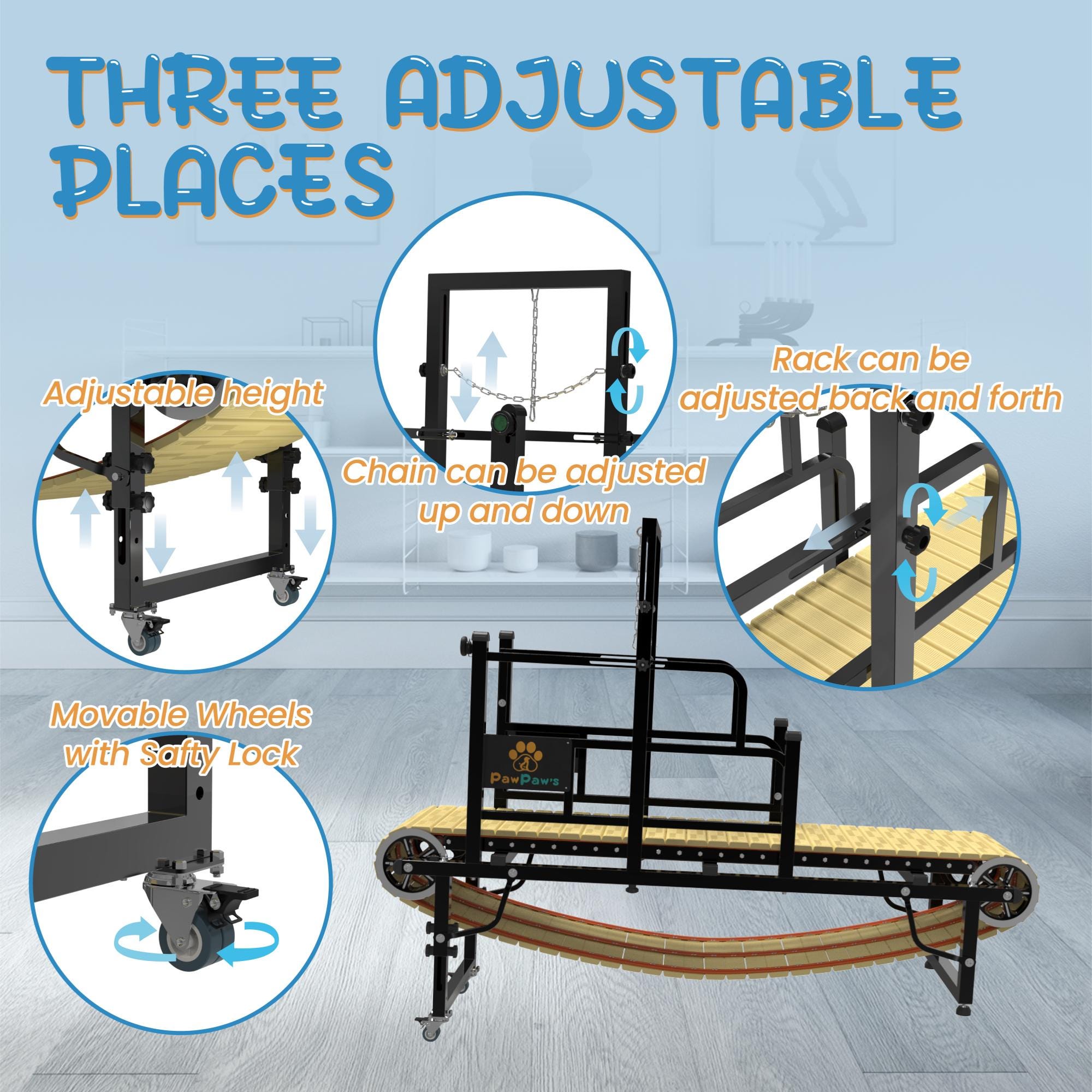 Pawpaw’s Dog Treadmill for Large Dogs, Medium Dogs. Dog Pacer Treadmill ...