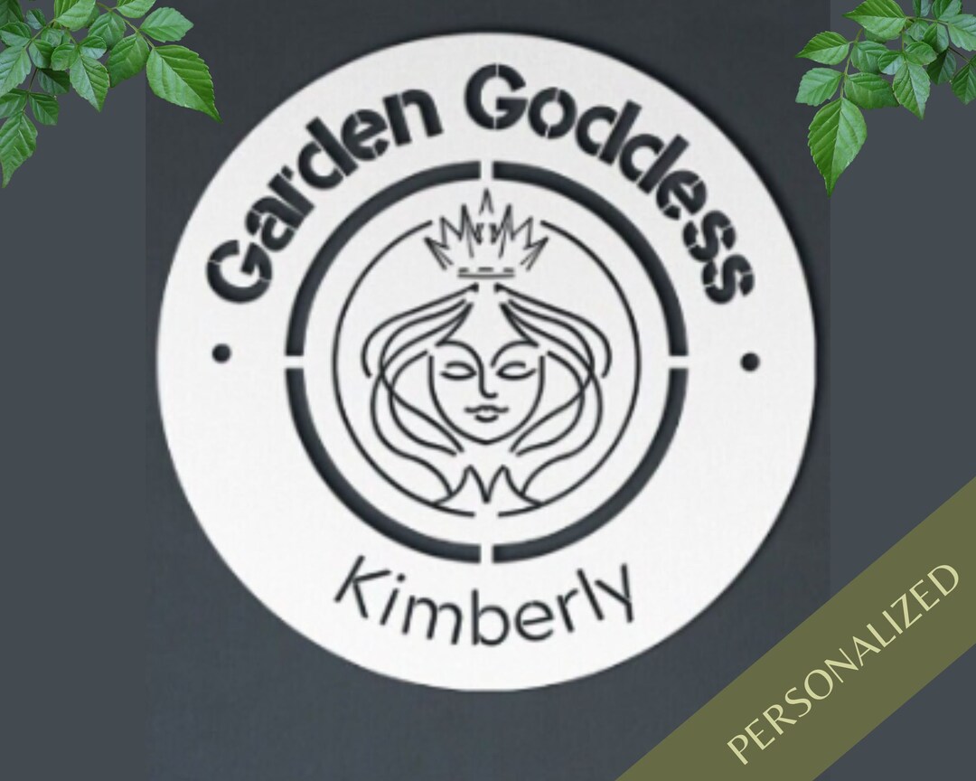 Personalized Metal Garden Goddess Sign - Custom Name, Gardener Gift - Etsy
