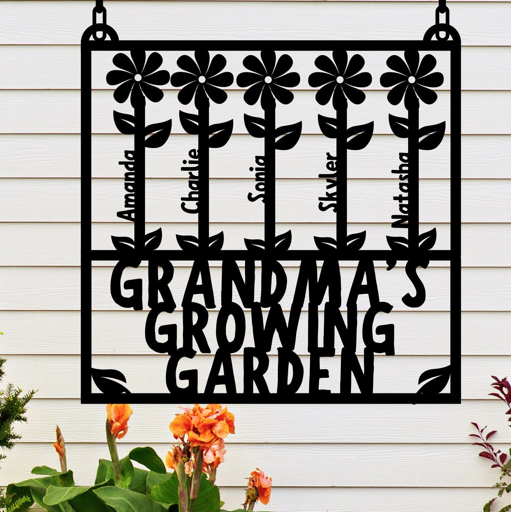 Personalized Grandma Gift Garden Sign Grandma's Garden gift for Her ...
