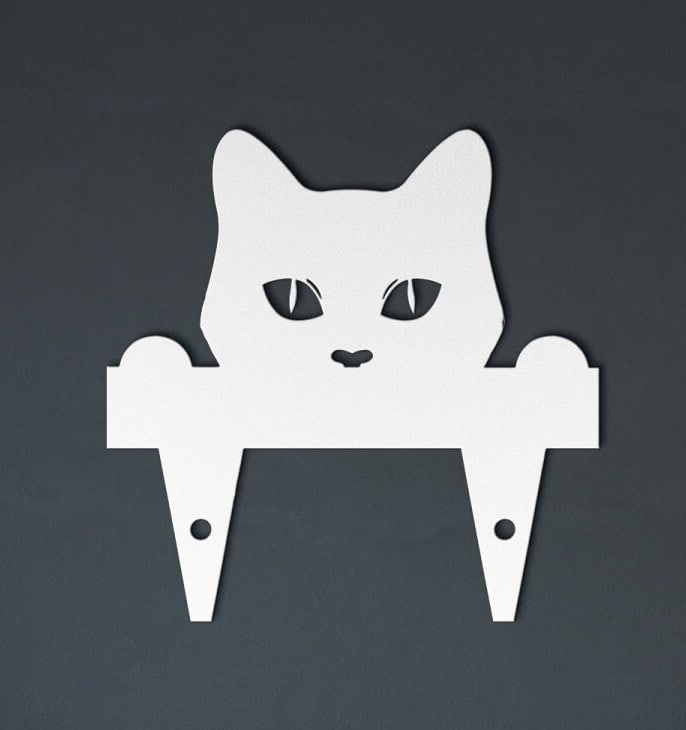 Cat Peeking Yard Sign - Etsy