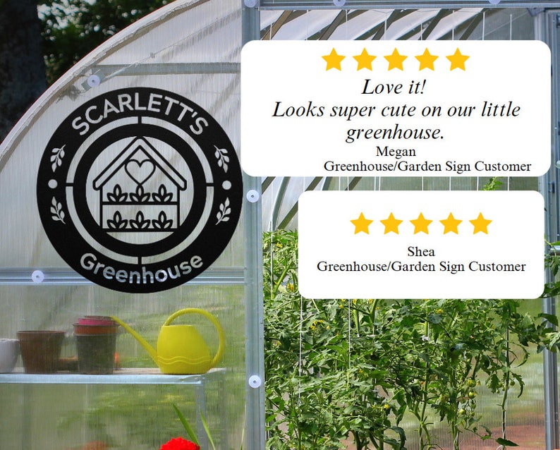 Your Name Greenhouse Sign Personalized Metal Signs for Gardeners ...