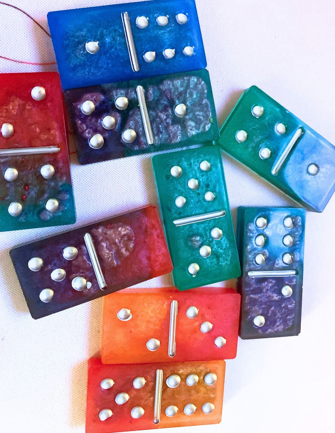 Handcrafted Rainbow Dominoes - Etsy