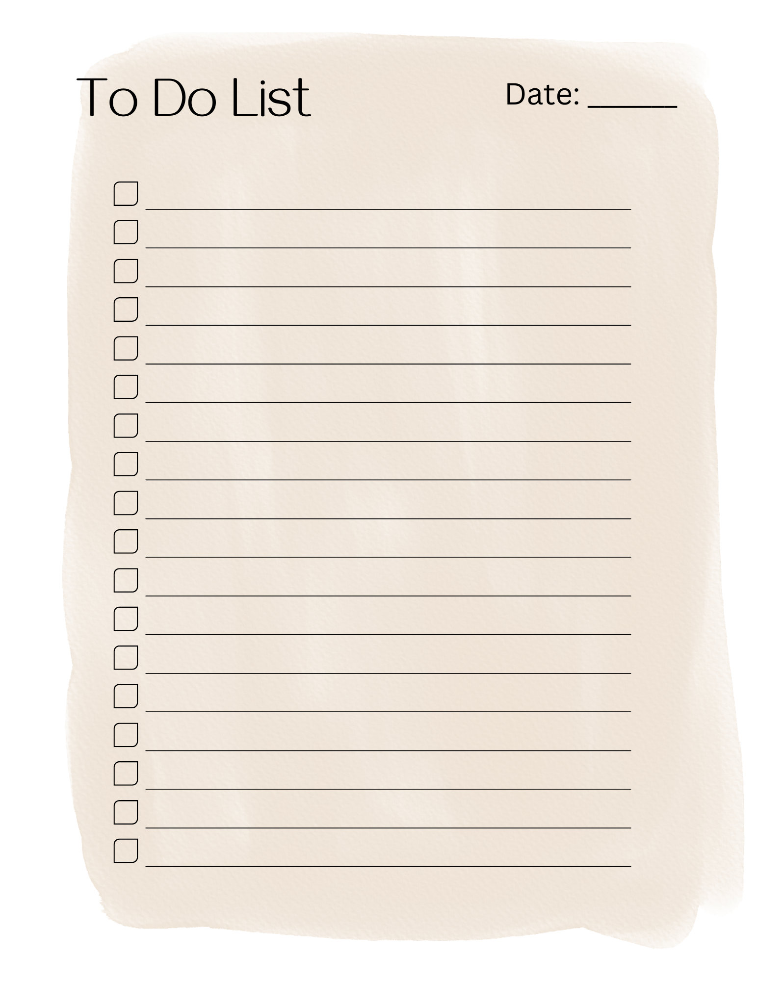 Instant Download - to Do List Template - Etsy