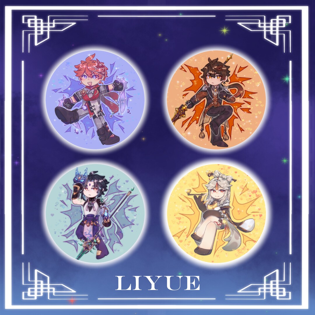 Genshin Impact Buttons | LIYUE Batch | Pin Backs - Etsy