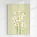 Light Green Daisy Flower Wall Art, Digital Download Pastel Green Daisy ...