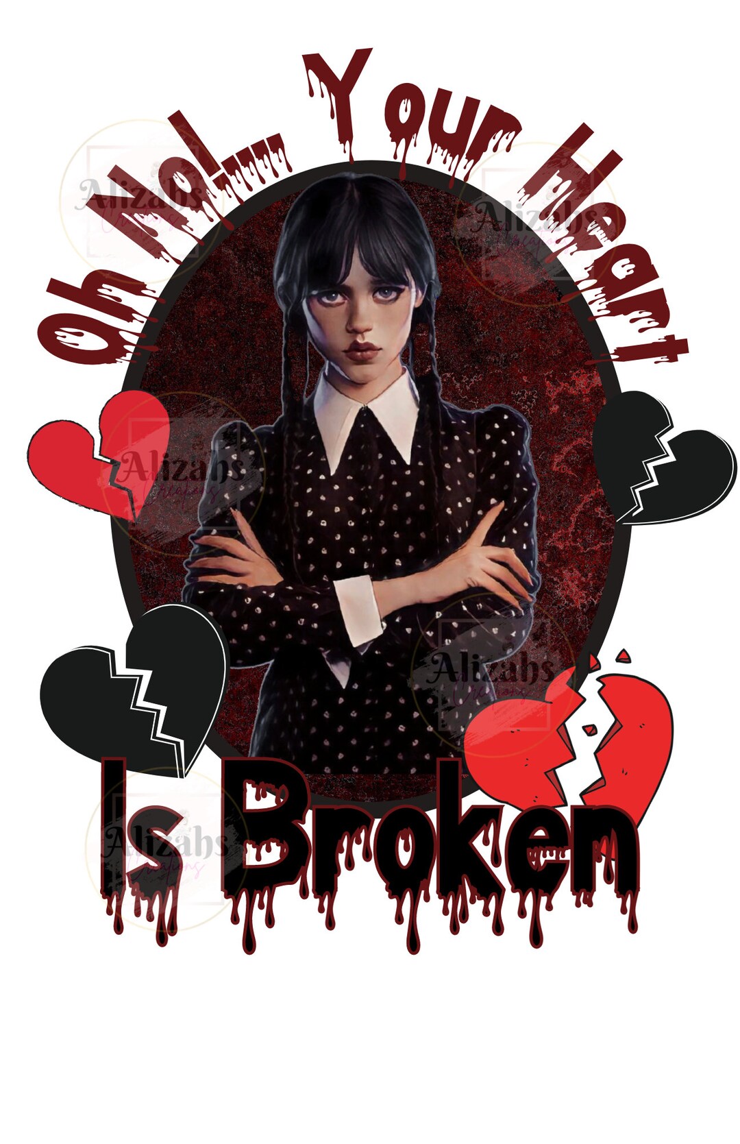 Oh No Your Heart is Broken Wednesday Valentines Day Png Instant ...