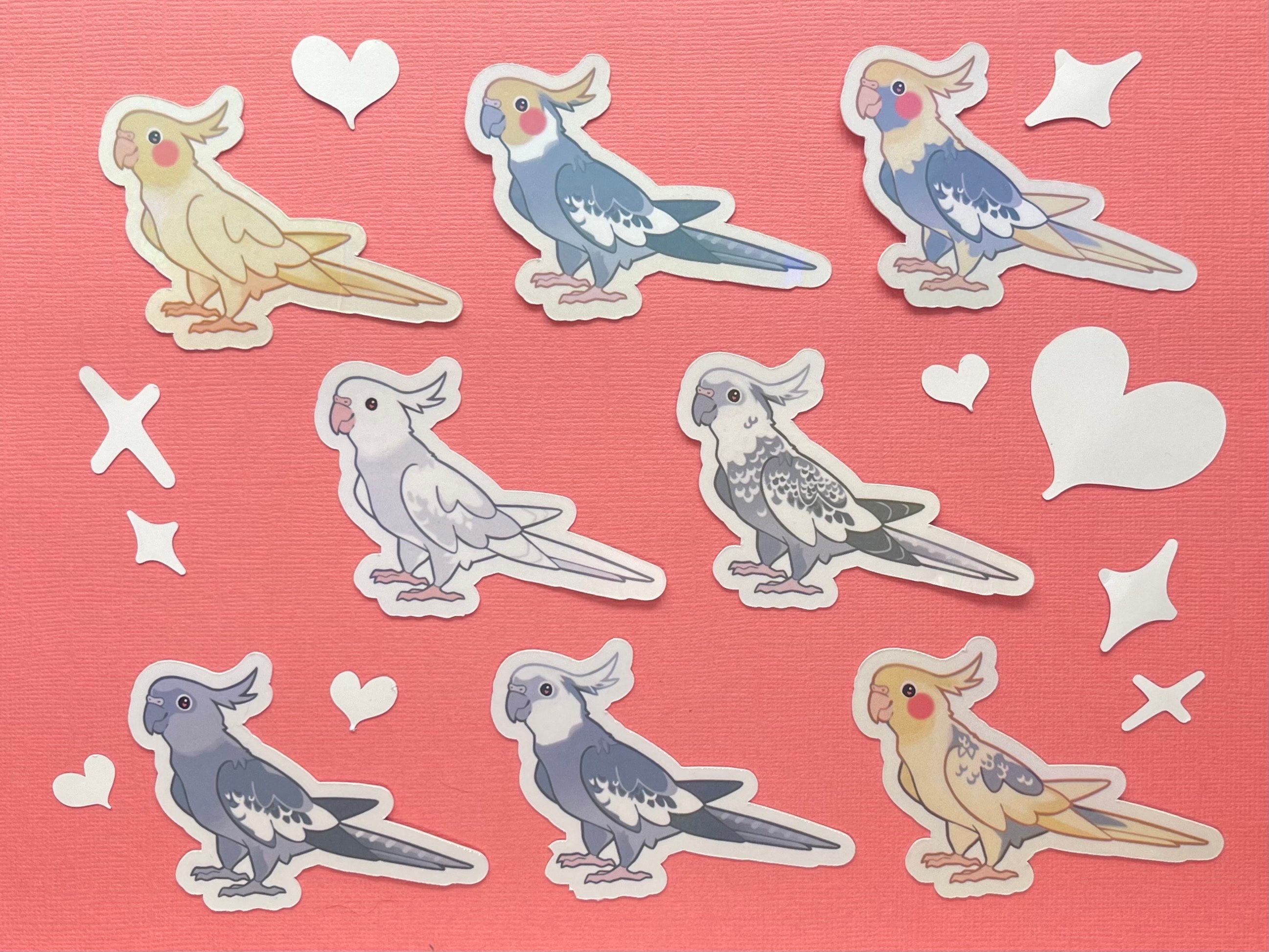 Cockatiel Holographic Stickers Bird Sticker - Etsy