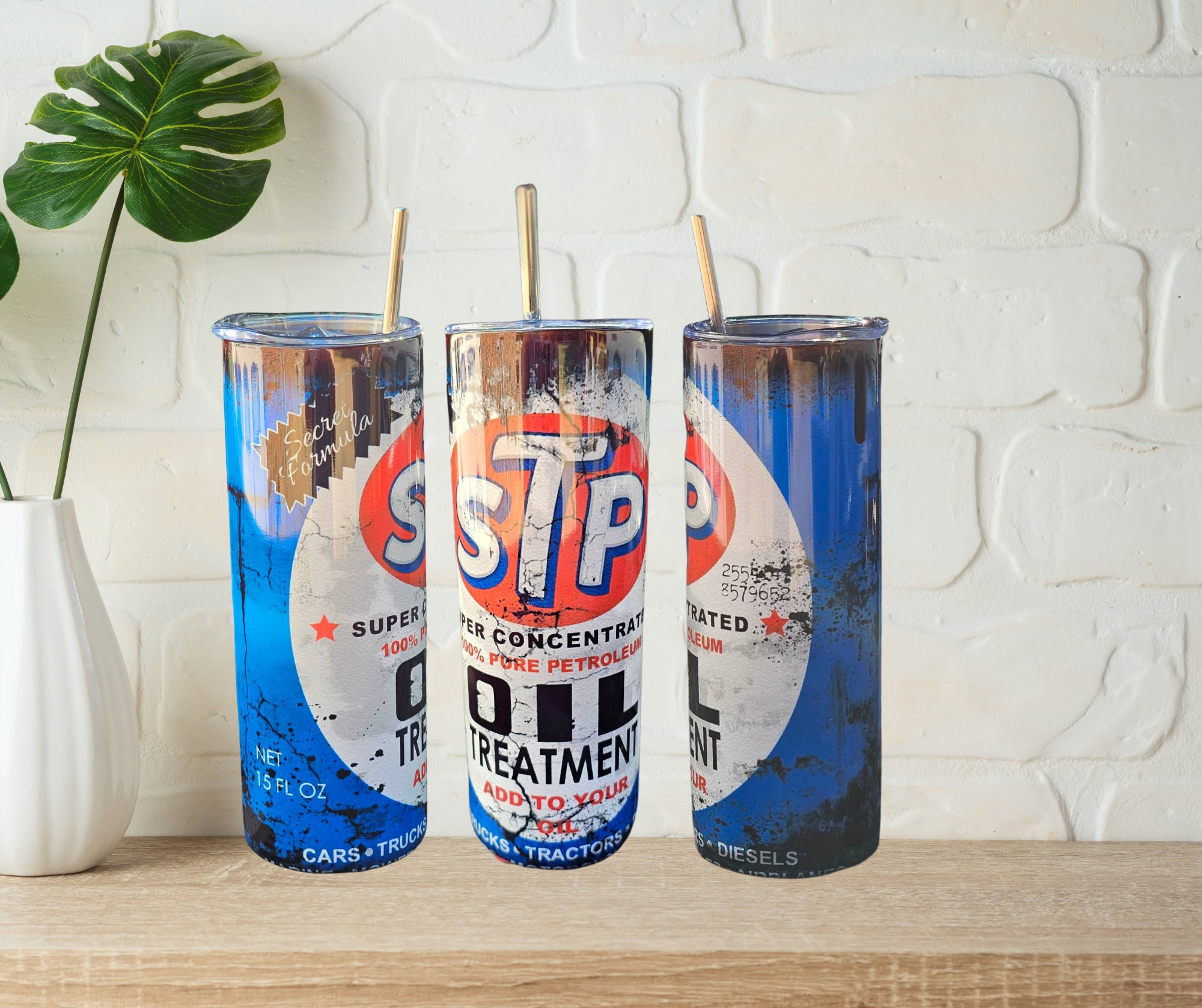 STP Oil Treatment 20oz Stainless Steel Insulated Tumbler W/straw - Etsy