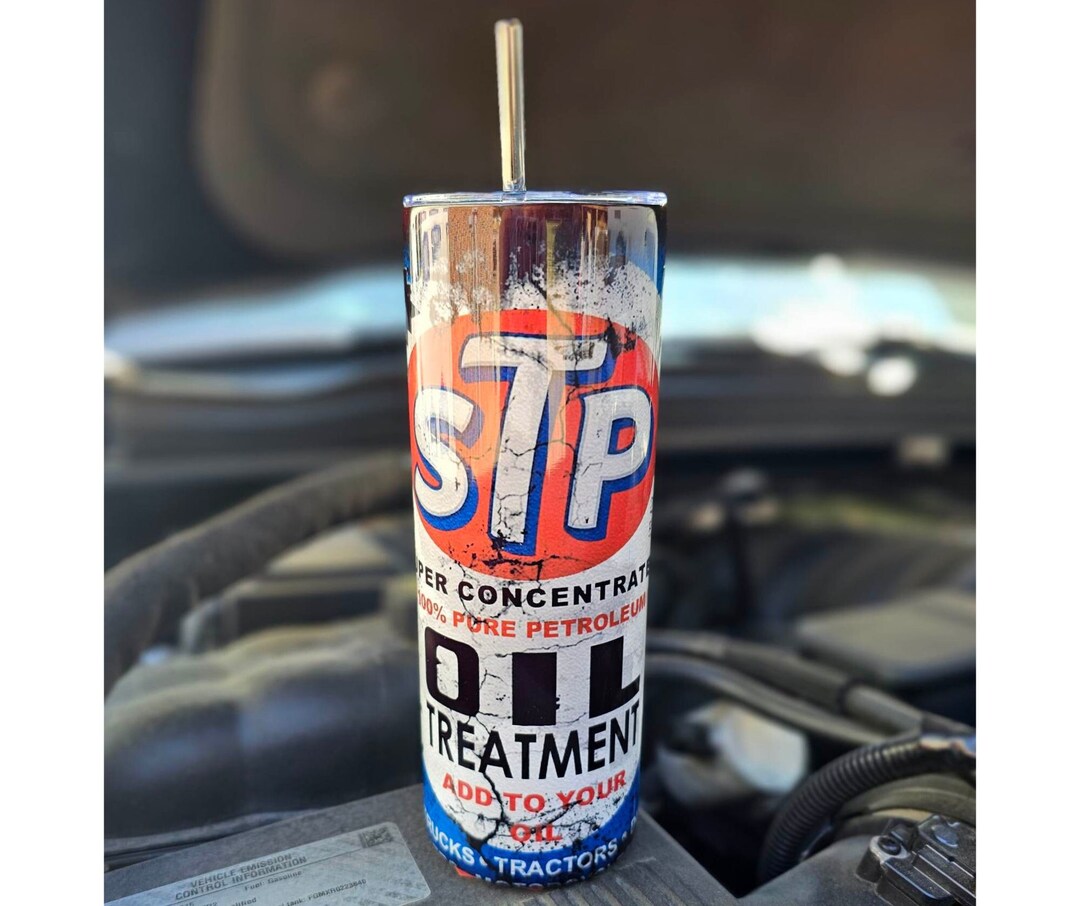 STP Oil Treatment 20oz Stainless Steel Insulated Tumbler W/straw - Etsy