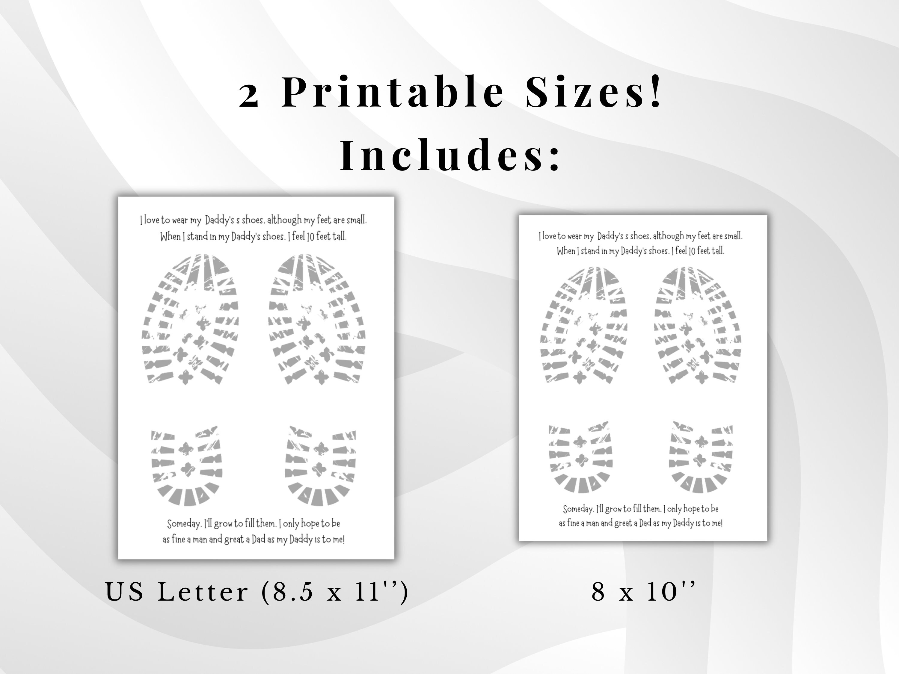 Fathers Day Footprint Gift for Daddy, Footprint Art Craft, Poem Print ...