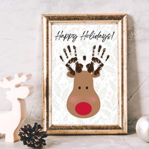 Christmas Handprint Footprint Art Craft Set of 4, Christmas Gift ...