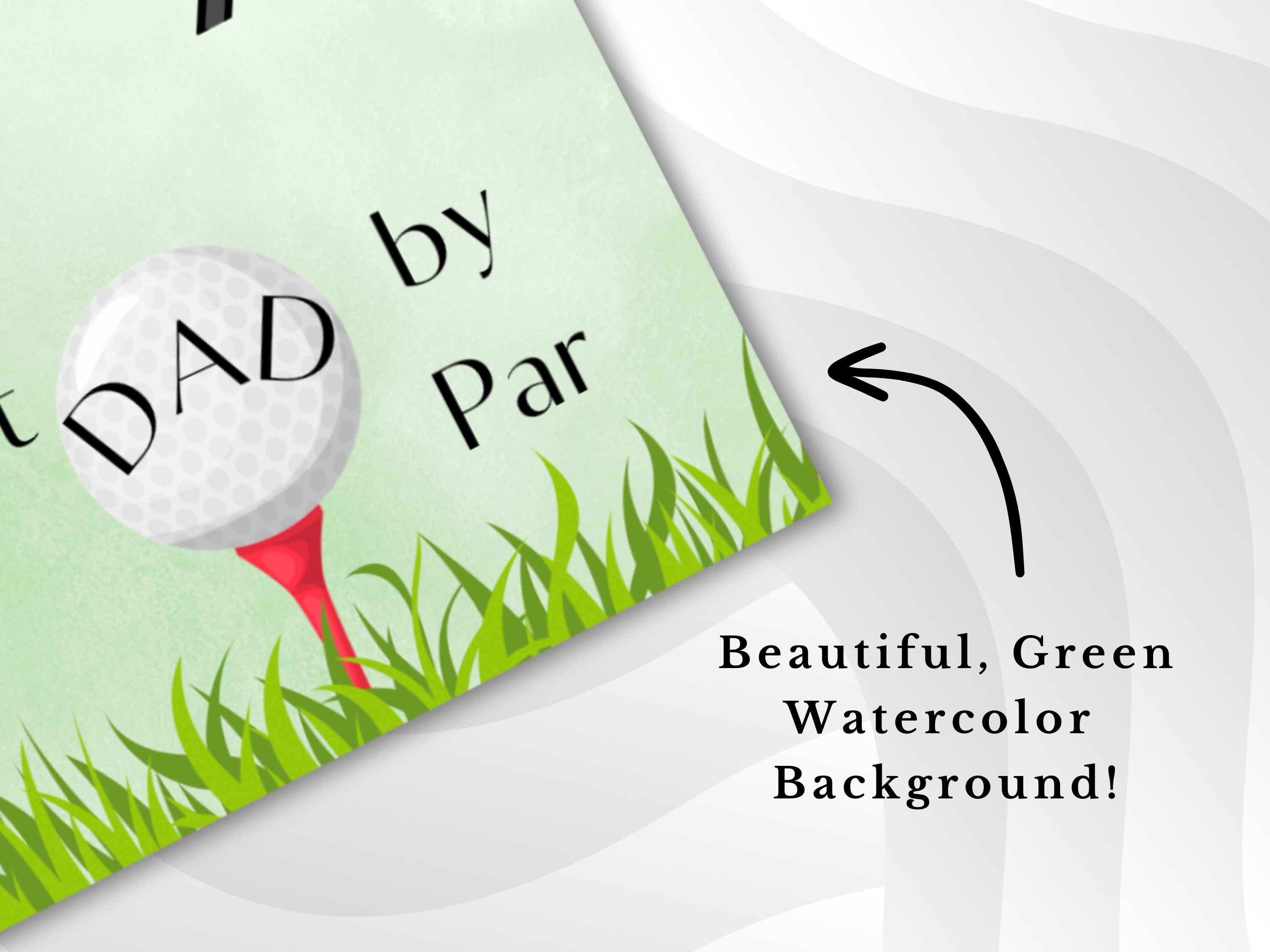 Best Dad by Par Printable Father's Day Golf Footprint Craft, Fathers ...