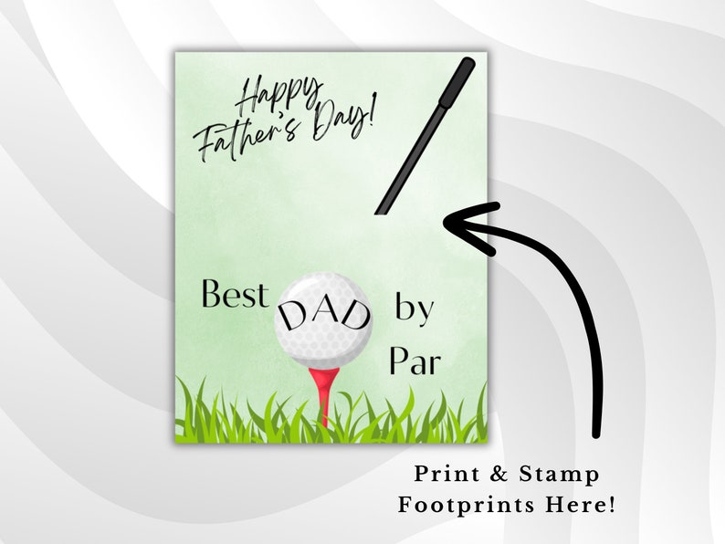 Best Dad by Par Printable Father's Day Golf Footprint Craft, Fathers ...