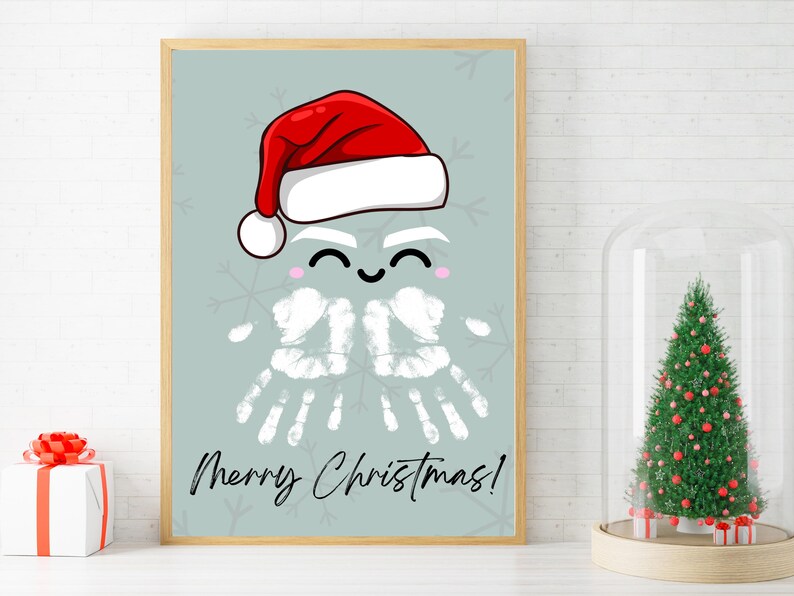 Christmas Handprint Footprint Art Craft Set of 4, Christmas Gift ...
