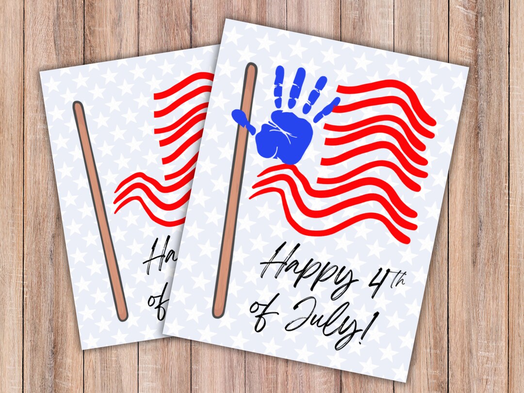 Fourth of July Handprint Art, July 4th, Independence Day, DIY Kid Craft ...
