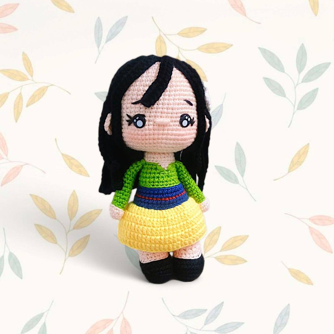 Mulan Crochet Doll Pattern: Amigurumi Doll (PDF) - Etsy